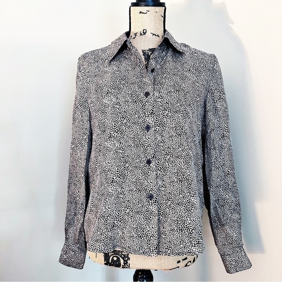 Via Seta | Tops | Via Seta Silk Blouse Button Down | Poshmark